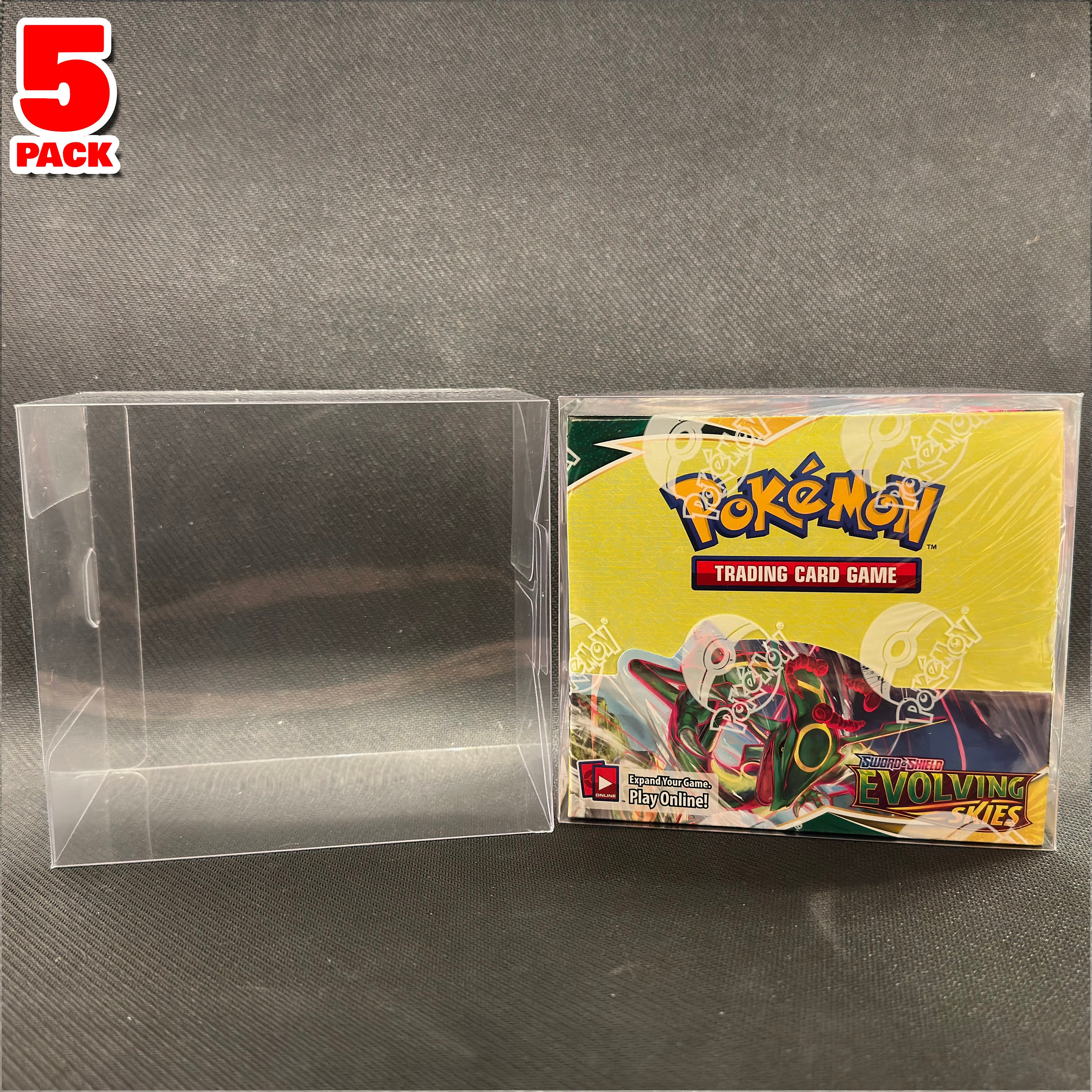 Pokemon English Booster Box Large Plastic Protector Display Case 5 Pack ...