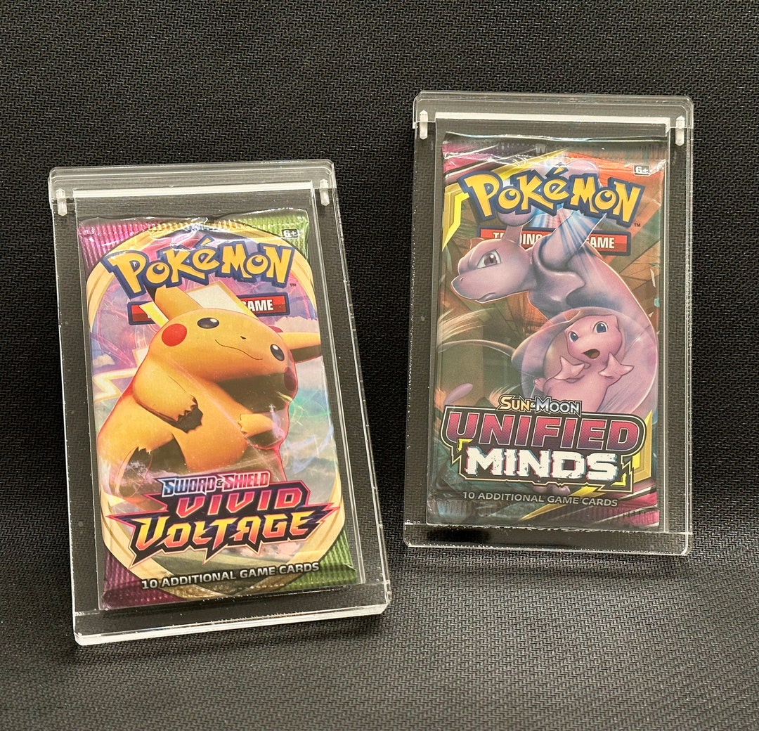 TCG Booster Pack Acrylic Case Holder Fits Pokemon, Yu-gi-oh, and Magic ...
