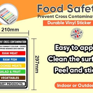 A4 Food Safety Checklist, Safety Temperatures, Prevent Cross ...