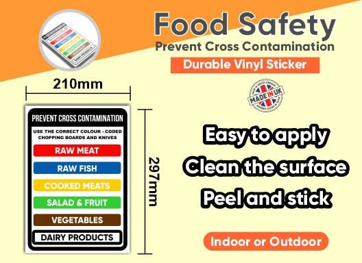 A4 Food Safety Checklist, Safety Temperatures, Prevent Cross ...