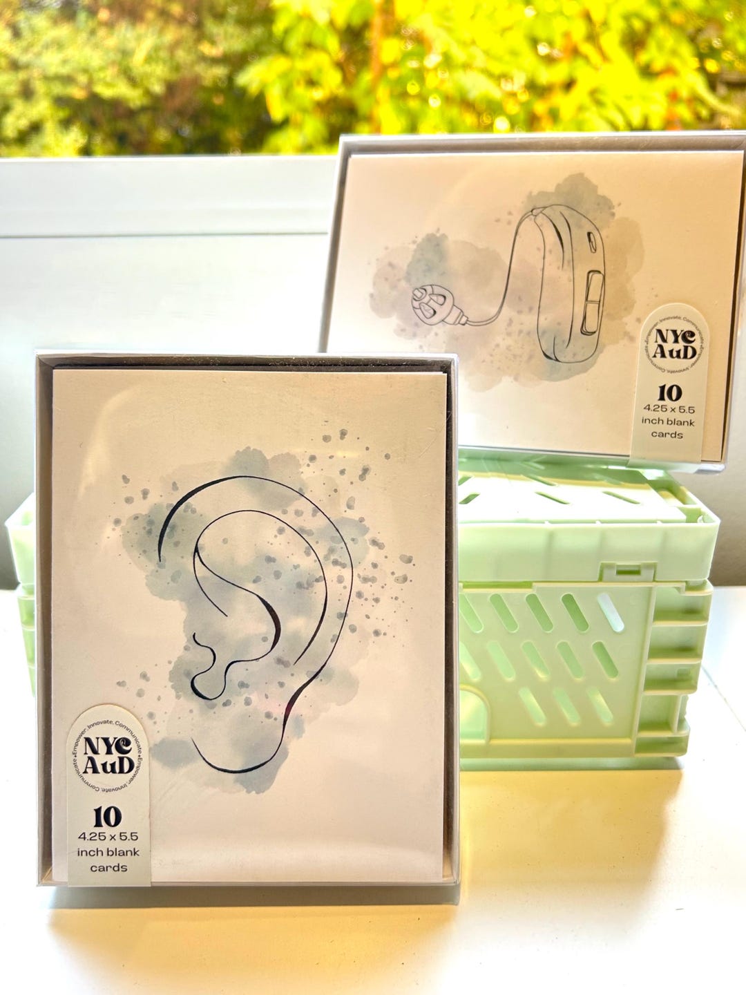 Boxed Notecard Set of 10 Watercolor Audiology Notecards | 4.25x5.5 ...