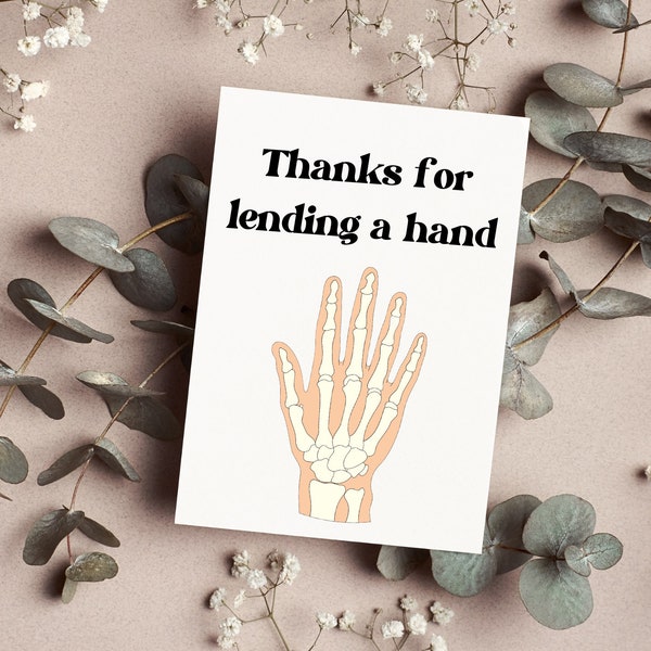 Thank You for Lending a Hand - Etsy