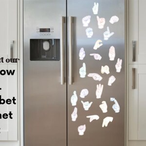 ASL Alphabet Sticker Set Sign Language Audiology Speech Therapy Hearing ...