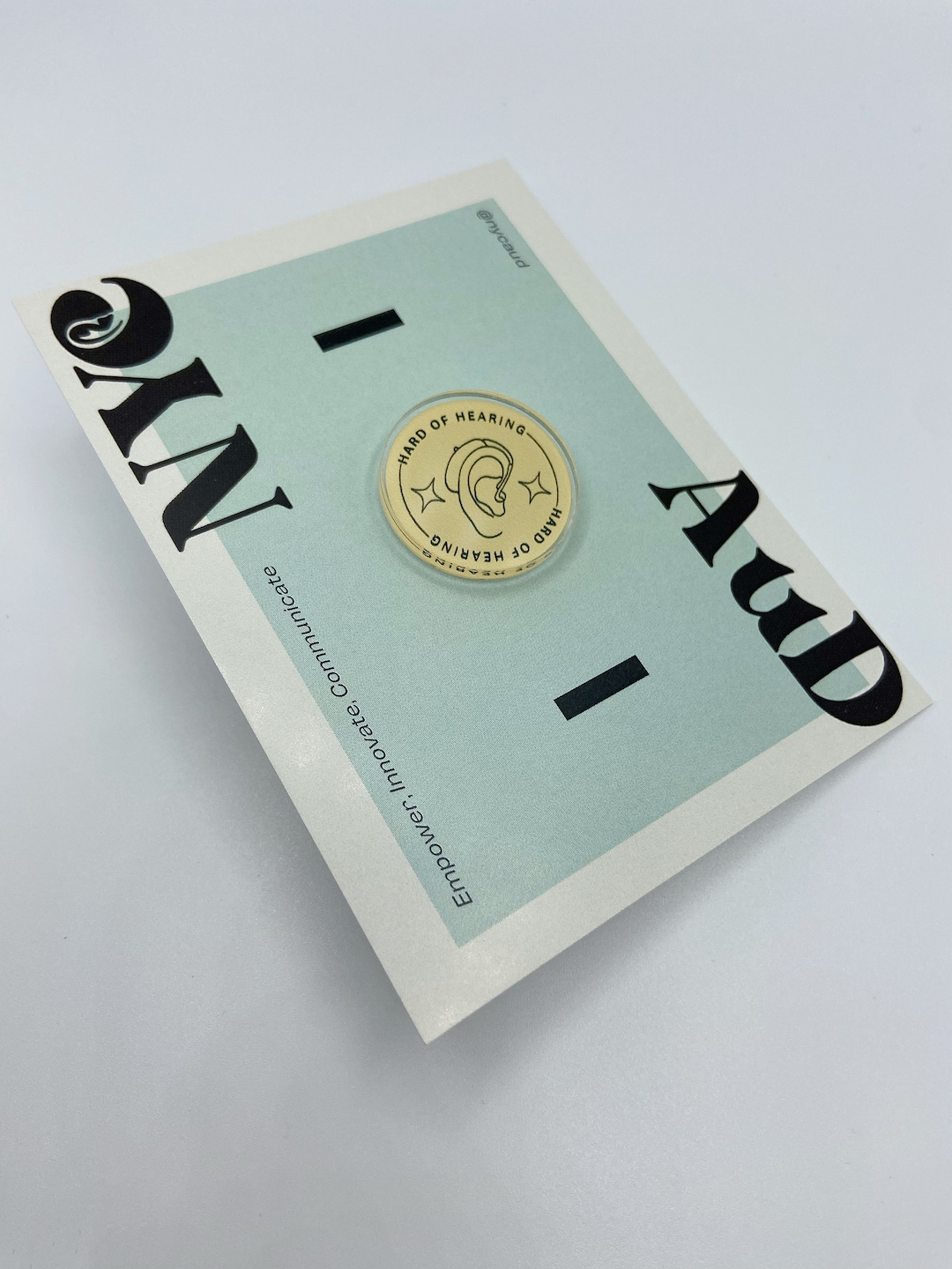 Hard of Hearing Hearing Aid Acrylic Pin Hearing Loss Pin Audiologist ...