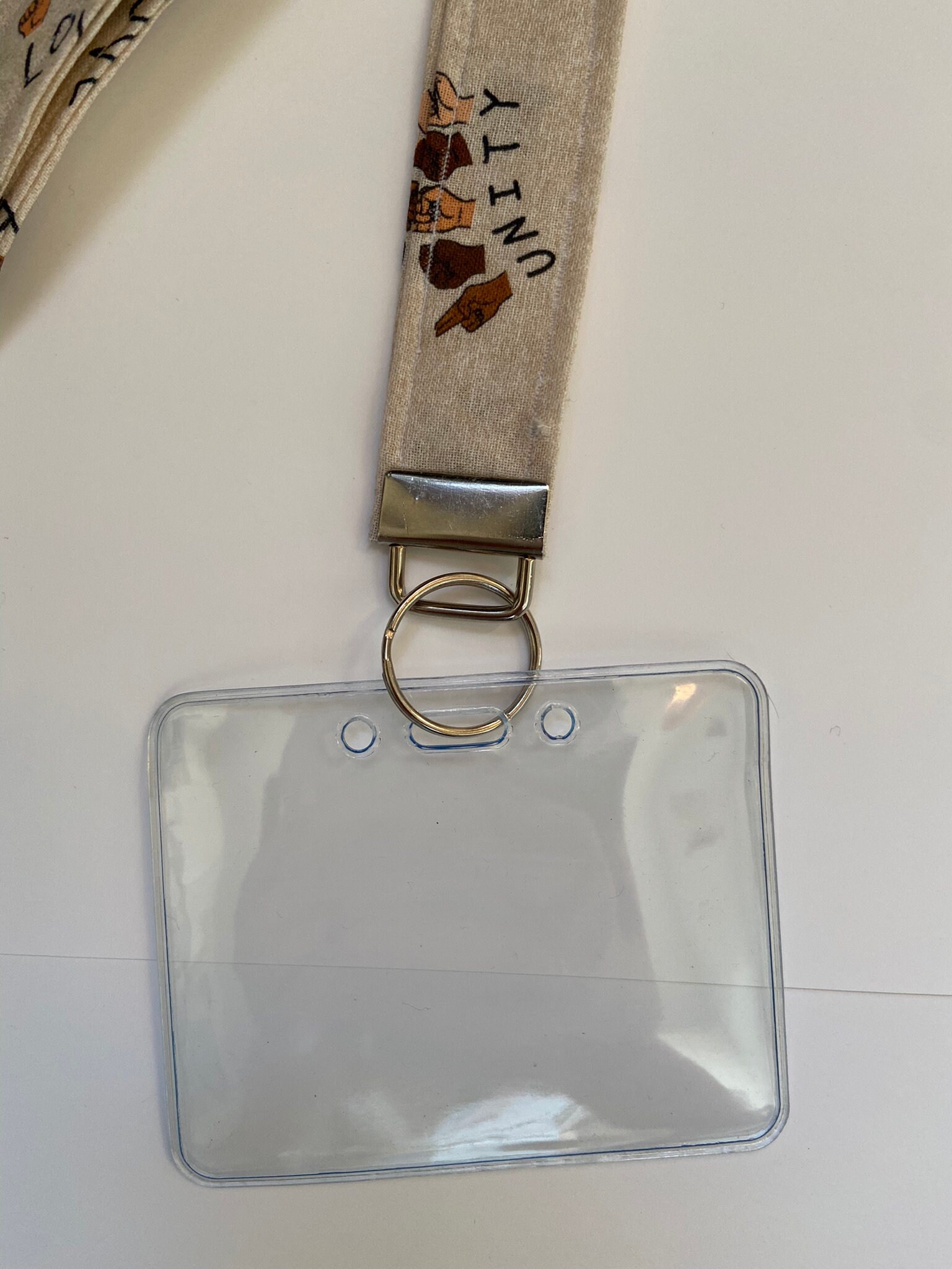 Sign Language Pattern Lanyard Badge Holder ASL Hearing - Etsy