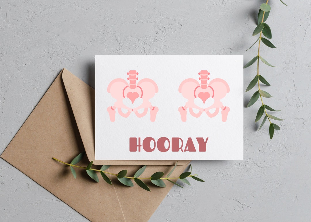 Hip Hip Hooray Notecard | 4.25x5.5 Greeting Card | Anatomy | Physical ...