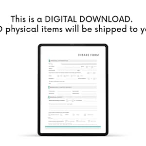 Audiology Intake Form Printable: Medical & Hearing History (instant ...