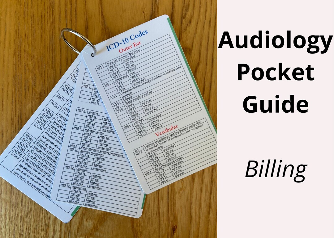 Audiology Pocket Guide: Billing Quick Reference Speech and Hearing ENT ...