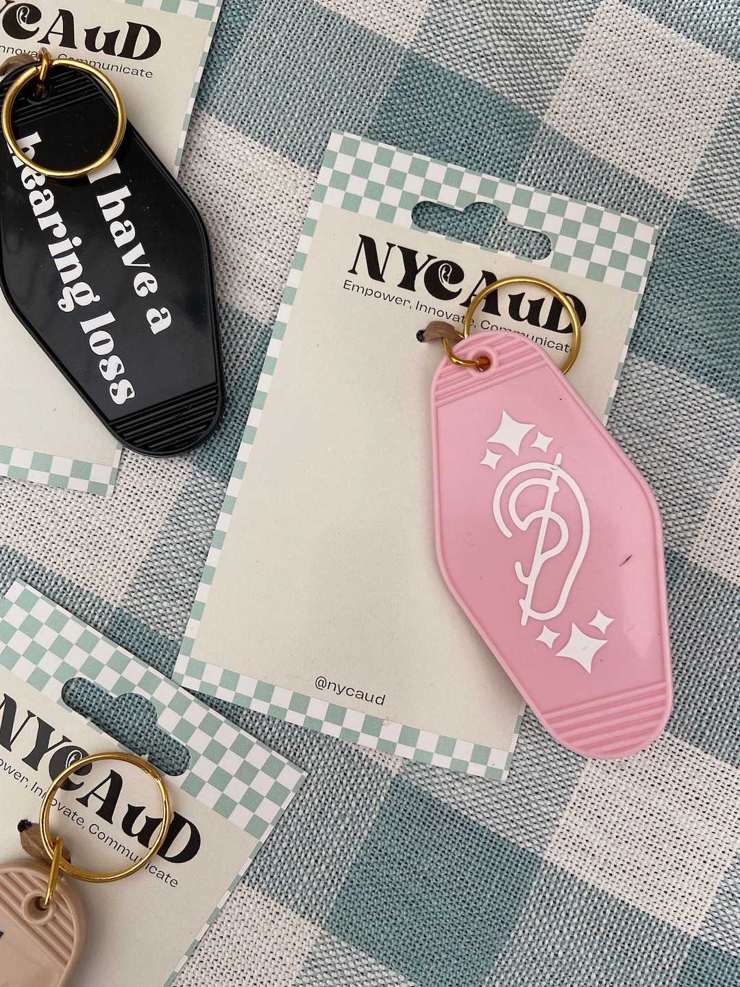 Hearing Loss Motel Keychain: Vintage Style Plastic Keyring - Etsy