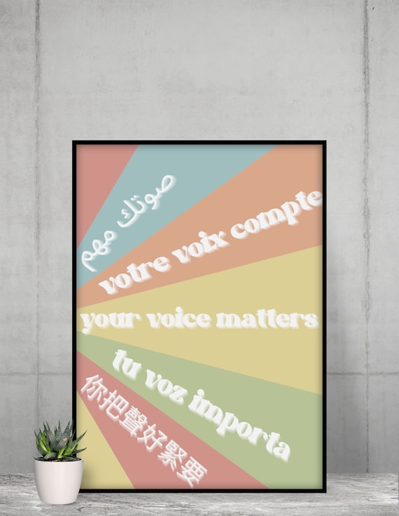 Your Voice Matters Speech Therapy Poster ESL Classroom - Etsy