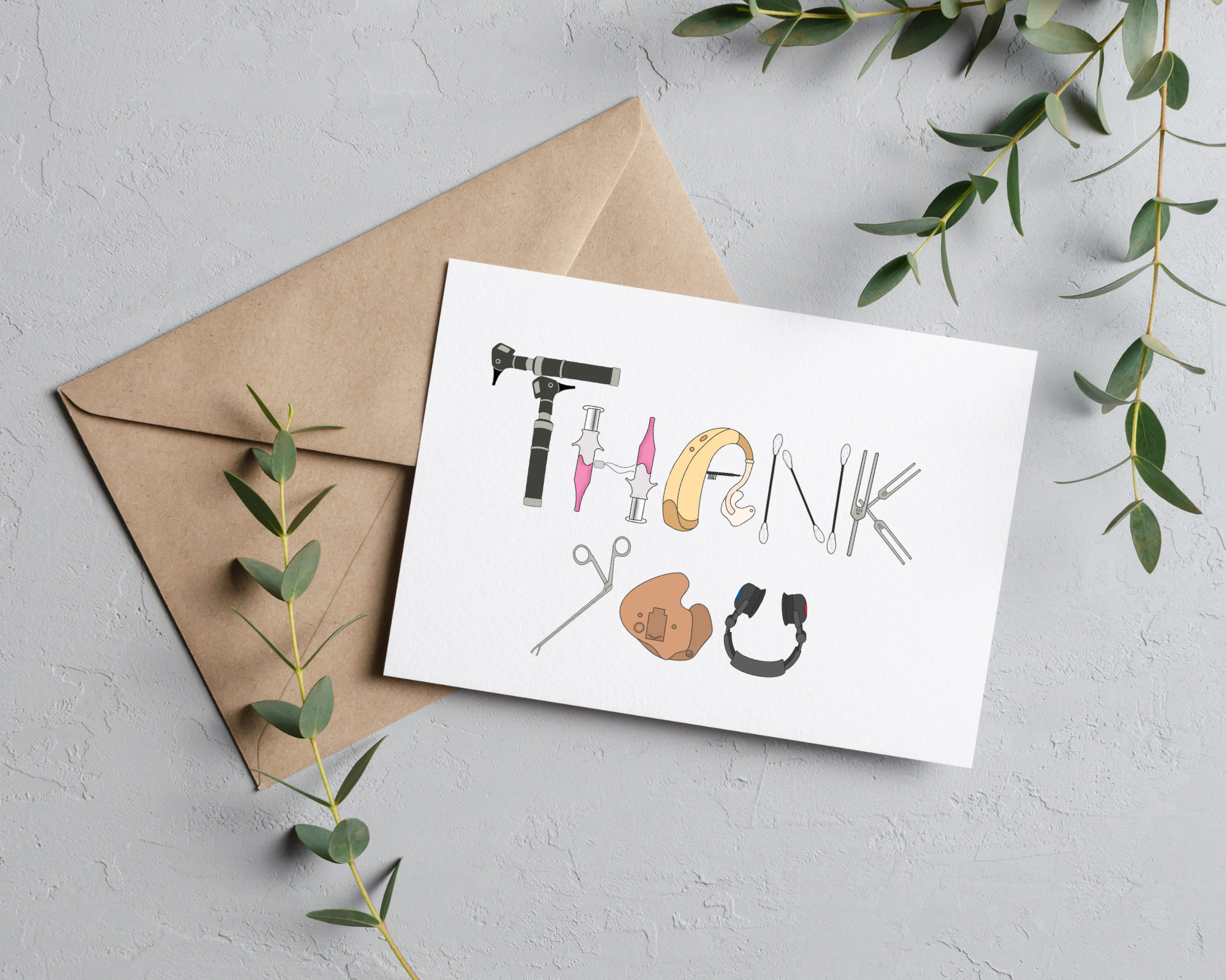 ENT or Audiology Thank You Notecard 4.25x5.5 Greeting Card - Etsy