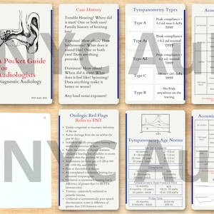 Audiology Pocket Guide: Complete Quick Reference Set - Etsy