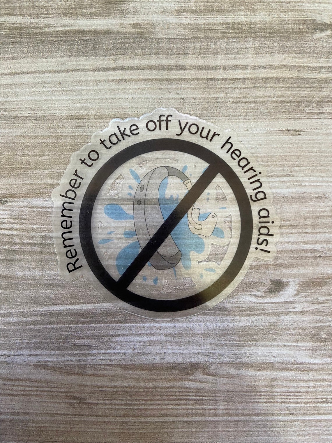 Hearing Aid Shower Reminder Sticker | Audiology | Ear Nose and Throat ...
