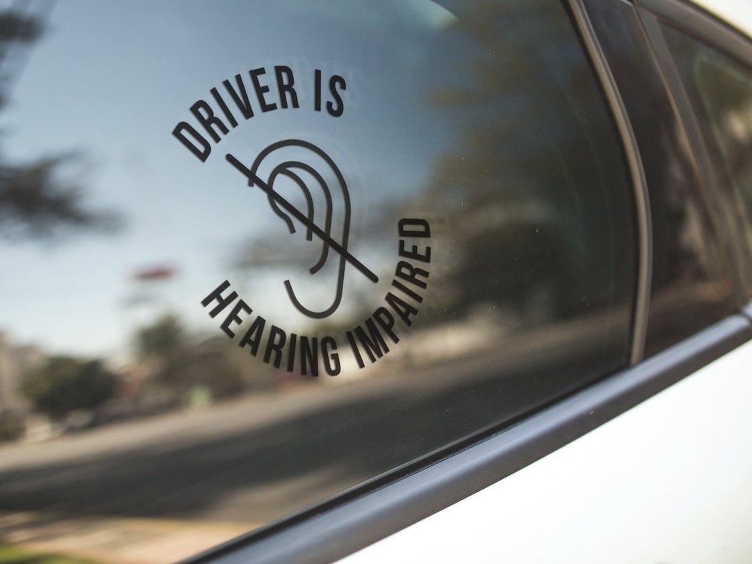 Driver is Hearing Impaired Car Decal Hearing Loss Deaf Hard of Hearing ...