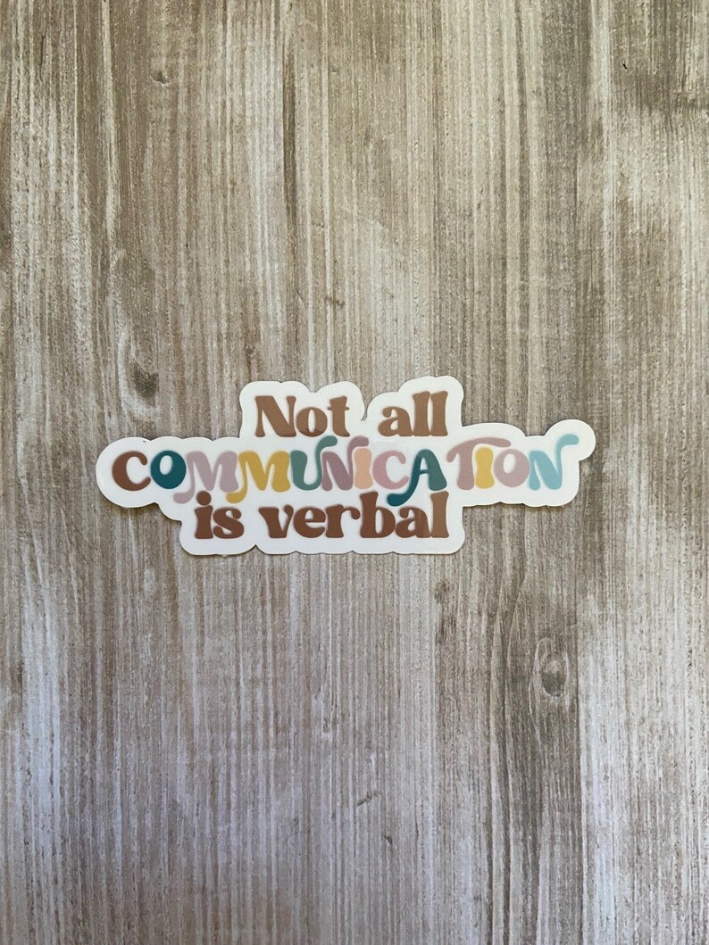 Retro Not All Communication is Verbal Sticker Audiology - Etsy