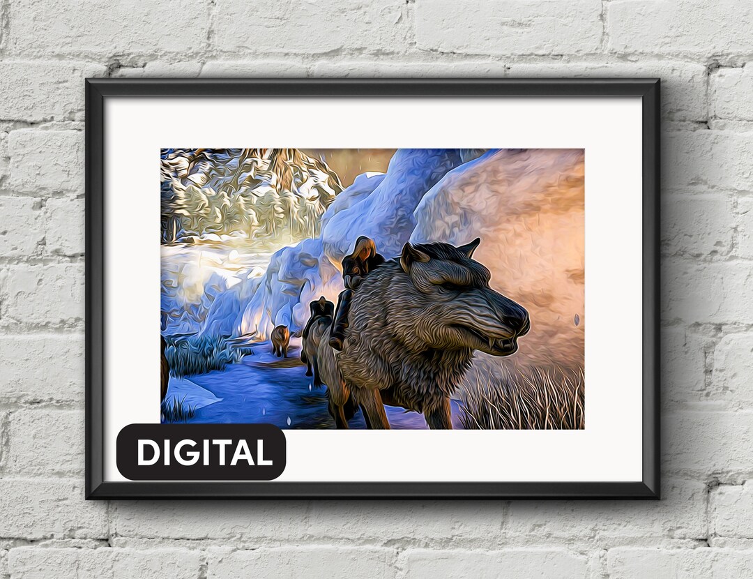 Dire Wolf Poster, Ark Survival Evolved, Digital Download, Instant ...
