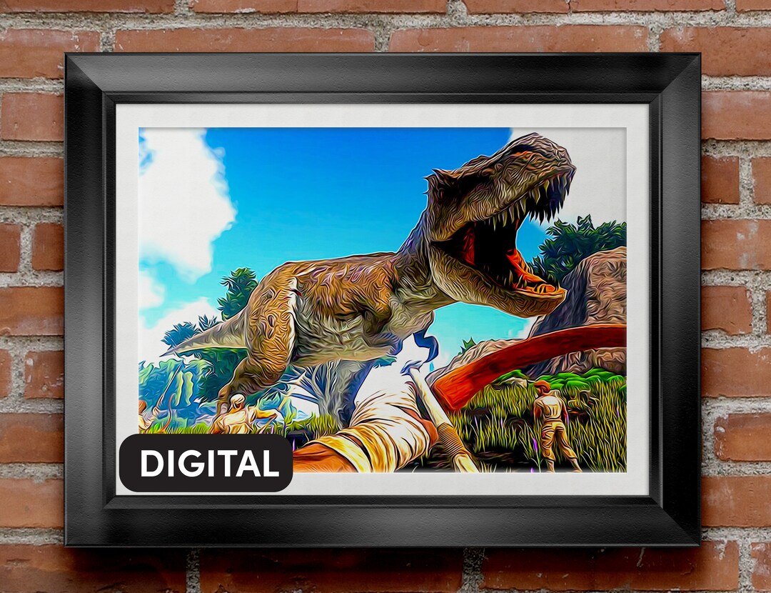 T-rex Tyrannosaurus Rex Trex Battle Ark Survival Evolved Digital ...