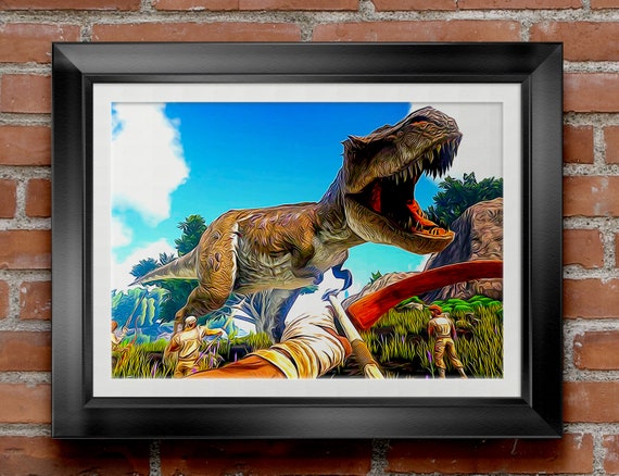 T-rex Tyrannosaurus Rex Trex Battle Ark Survival Evolved - Etsy