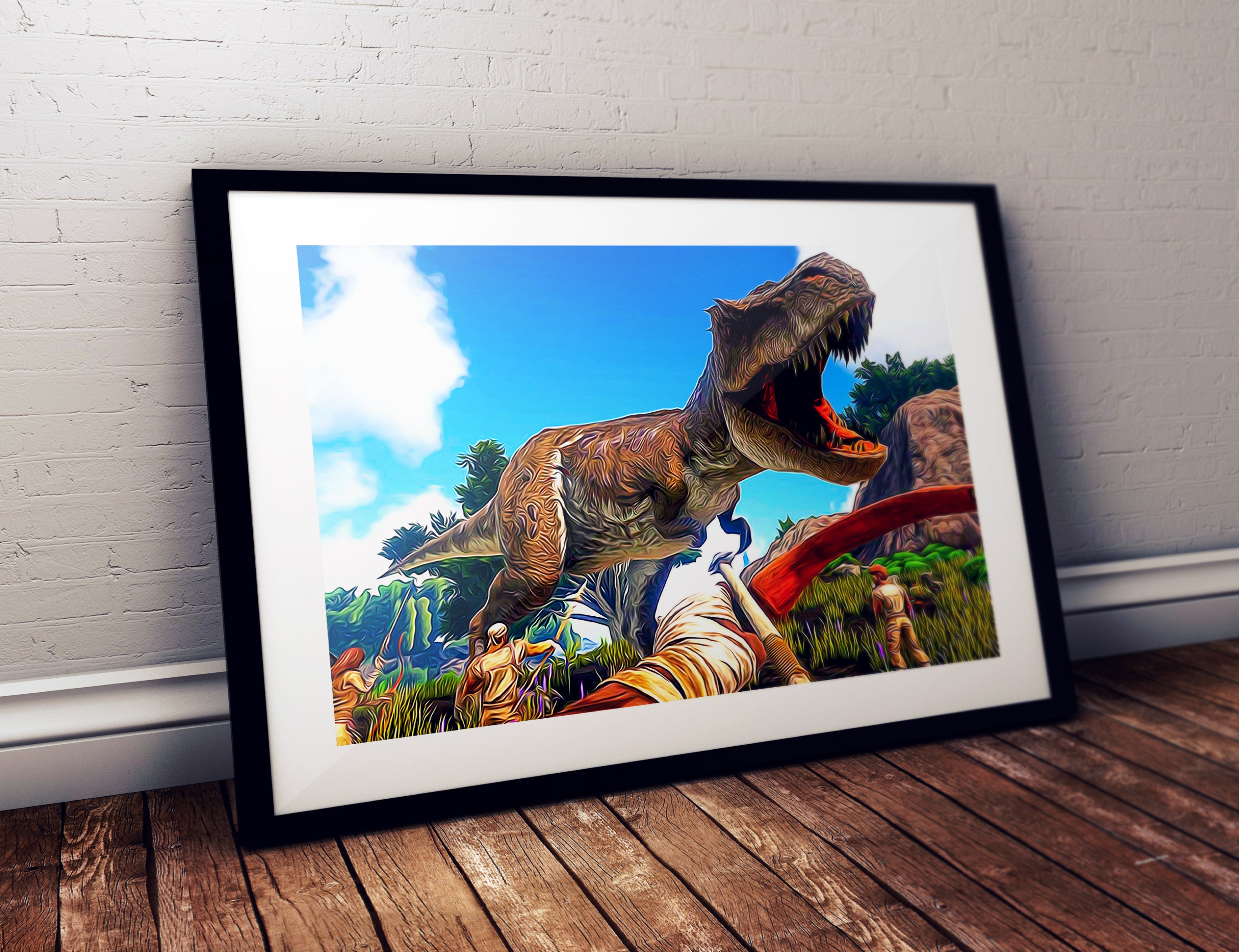 T-rex Tyrannosaurus Rex Trex Battle Ark Survival Evolved Digital ...