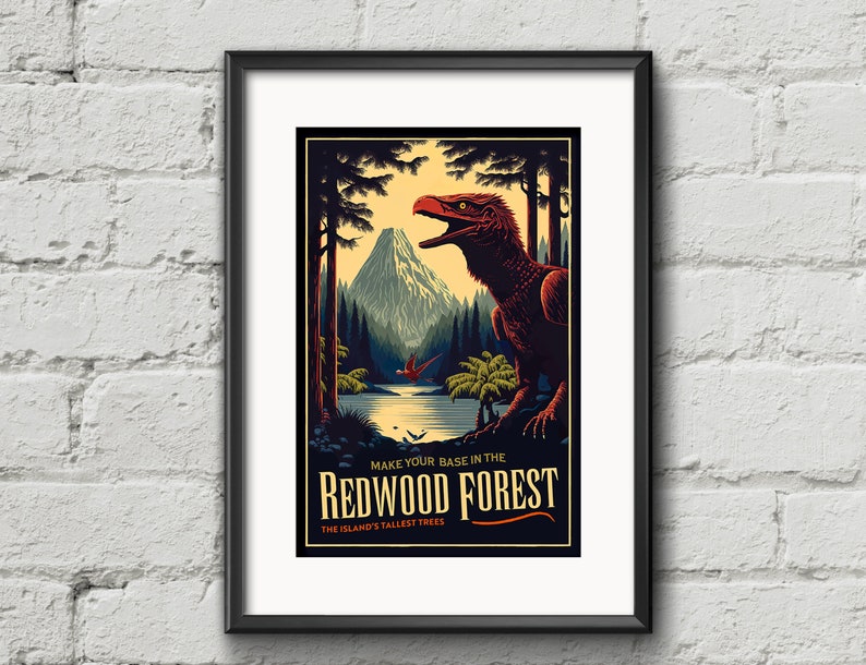 Ark Survival Evolved Travel Poster Redwood Forest Game Decor - Etsy