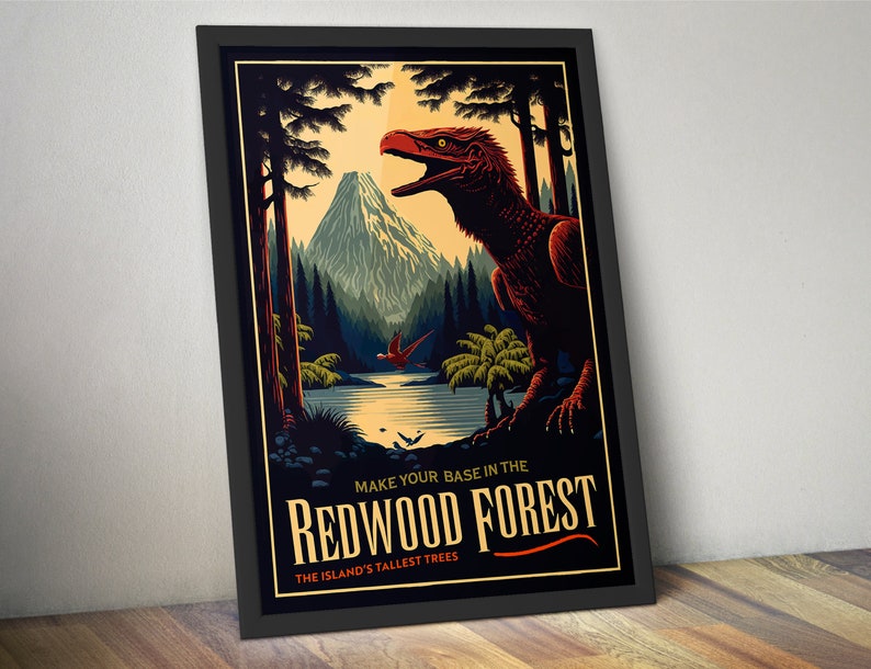 Ark Survival Evolved Travel Poster Redwood Forest Game Decor - Etsy