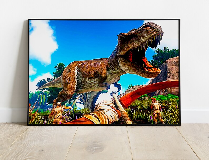 T-rex Tyrannosaurus Rex Trex Battle Ark Survival Evolved Digital ...