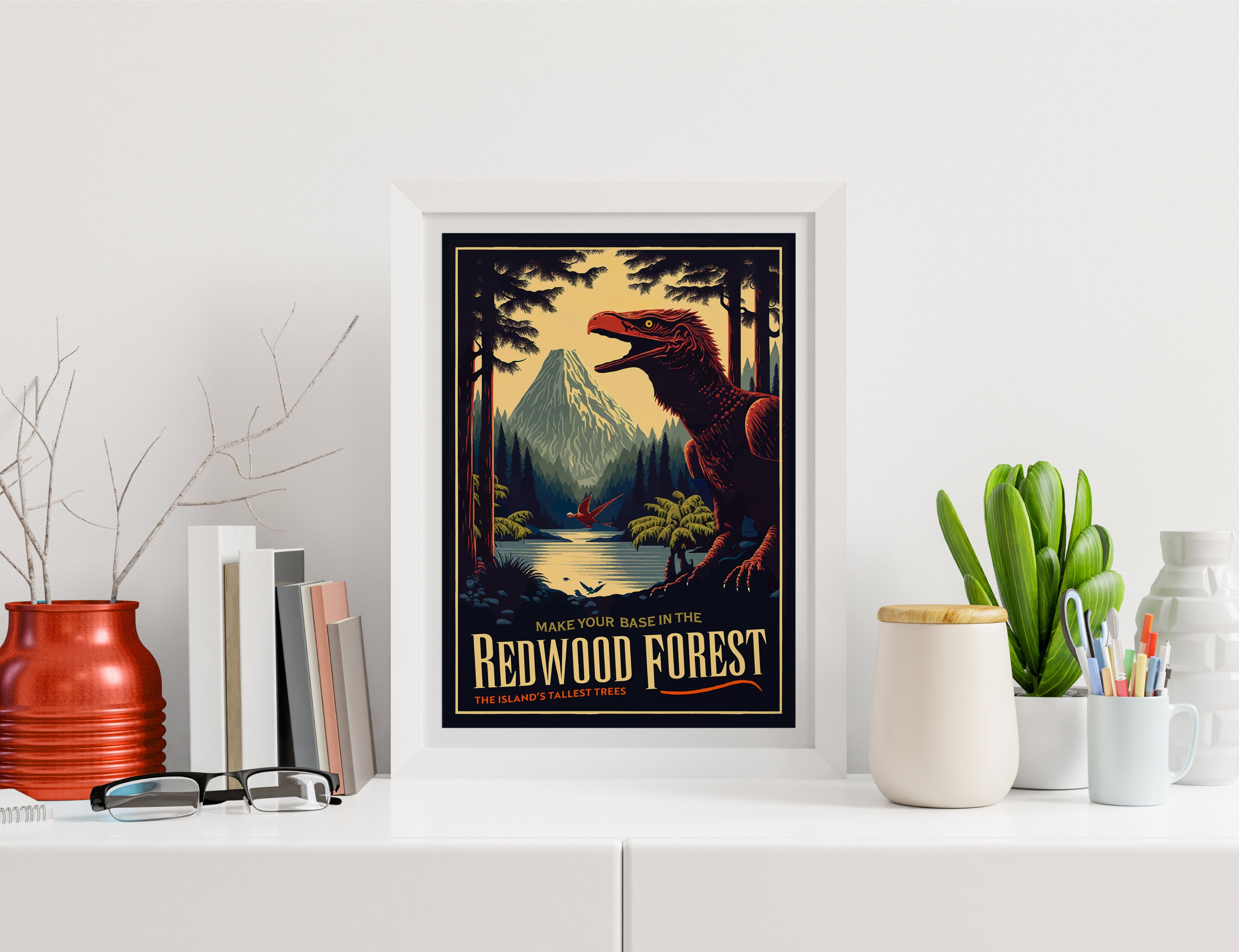 Ark Survival Evolved Travel Poster Redwood Forest Game Decor - Etsy