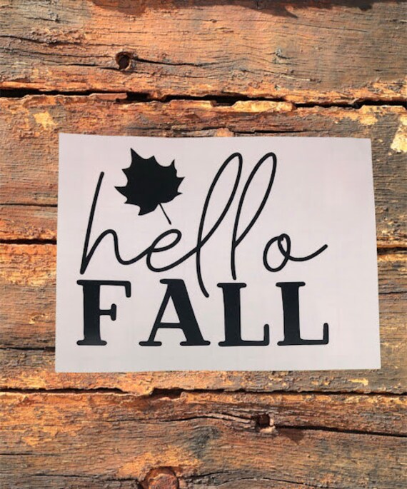 Hello Fall Decal - Etsy