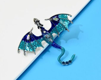 Blue Dragon Pin - Etsy