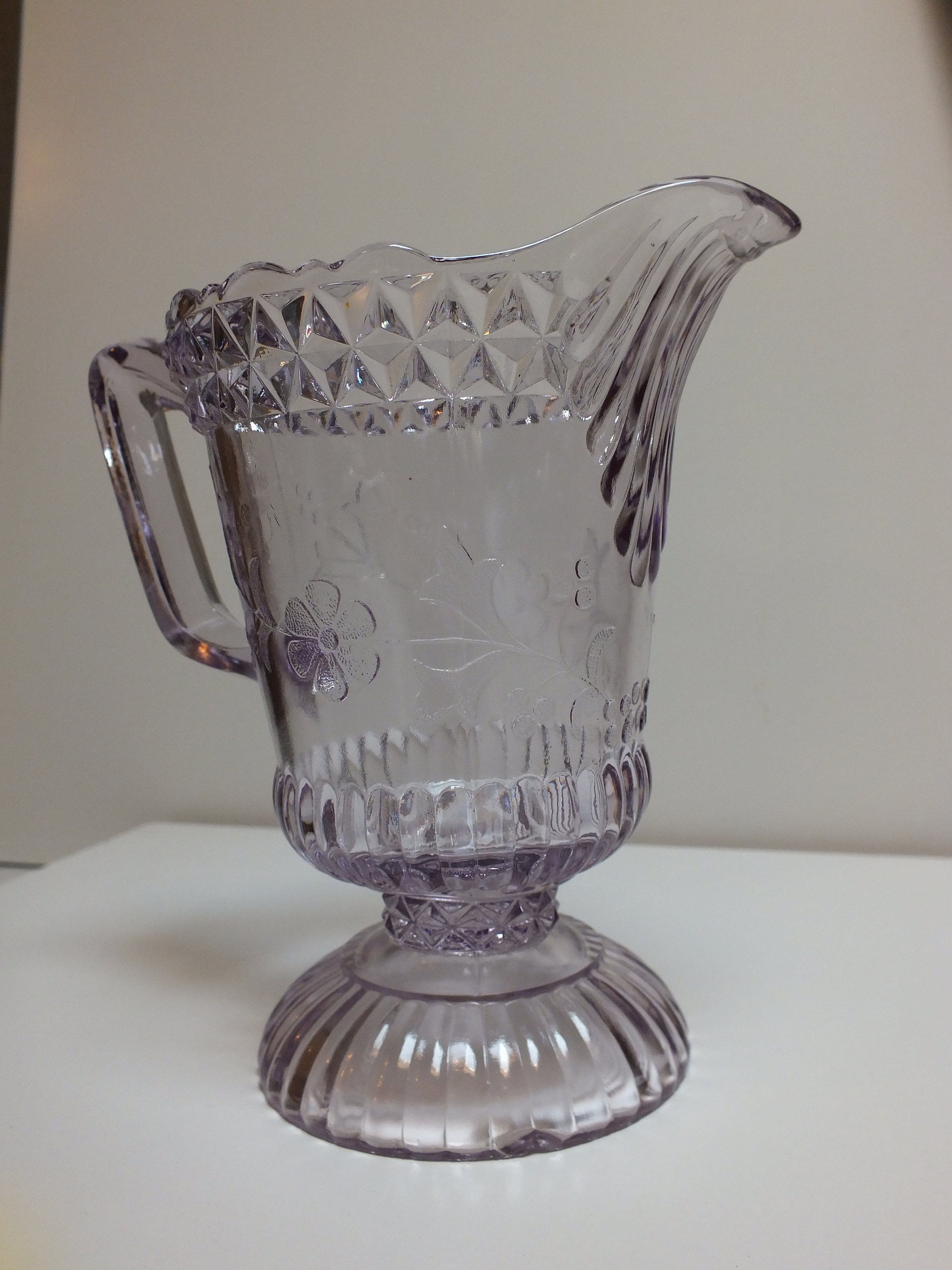 Purple Pressed Glass Creamer/pitcher, EAPG, Possibly Adams & Company ...