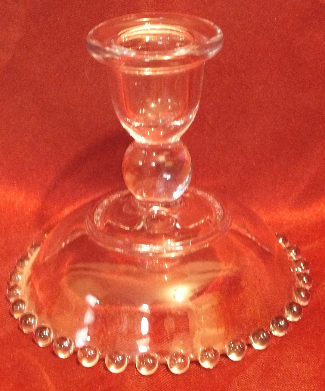 Candlewick by Imperial Glass Single Candle Holder - Etsy