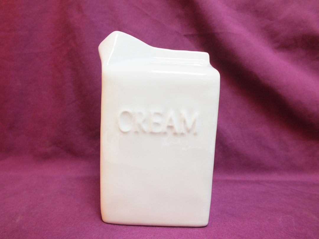Milk Carton Cream Pitcher Everyday White by Fitz & Floyd - Etsy