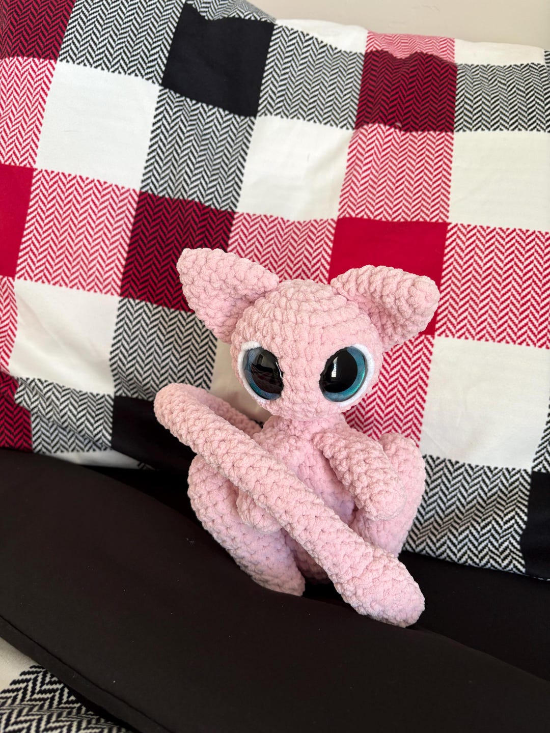 Mew, Baby Mew Crochet Plushie, Handmade Crochet Plush Pokemon. Glow in ...