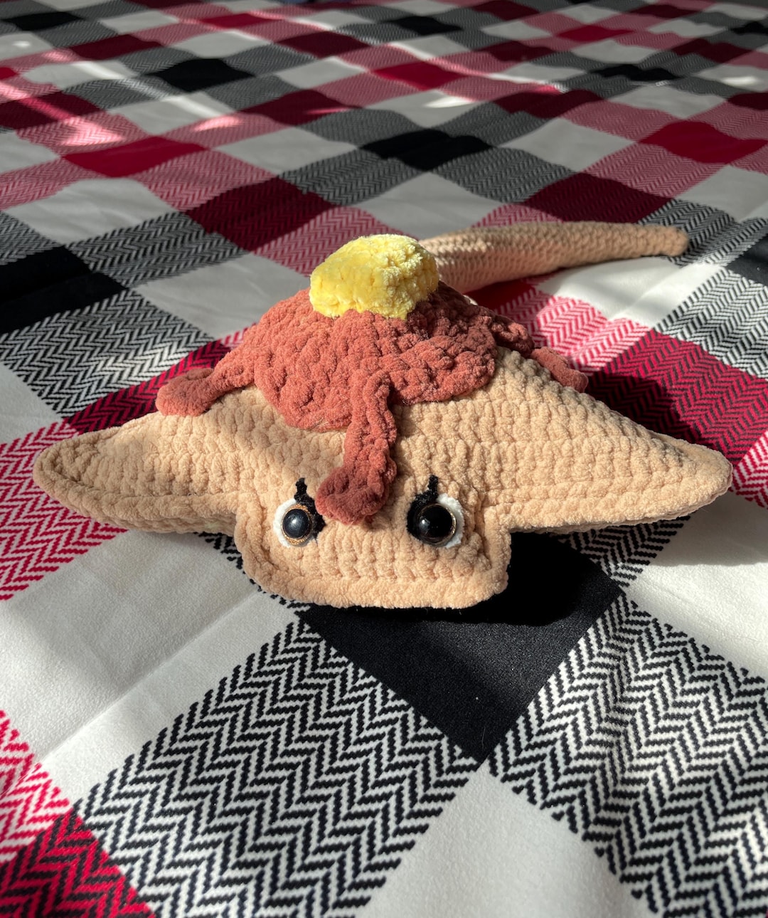 Pancake Ray, Stingray Plushie, Handmade Crochet Plush Toy - Etsy