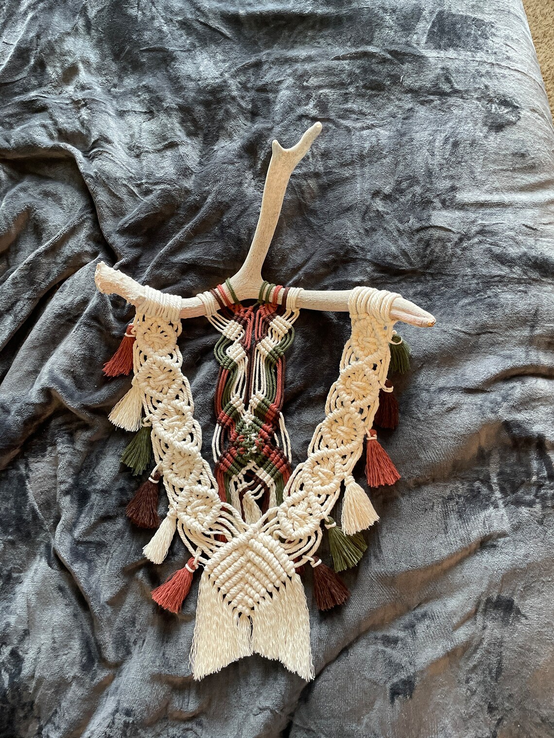 Deer Antler Macrame Wall Hanging - Etsy