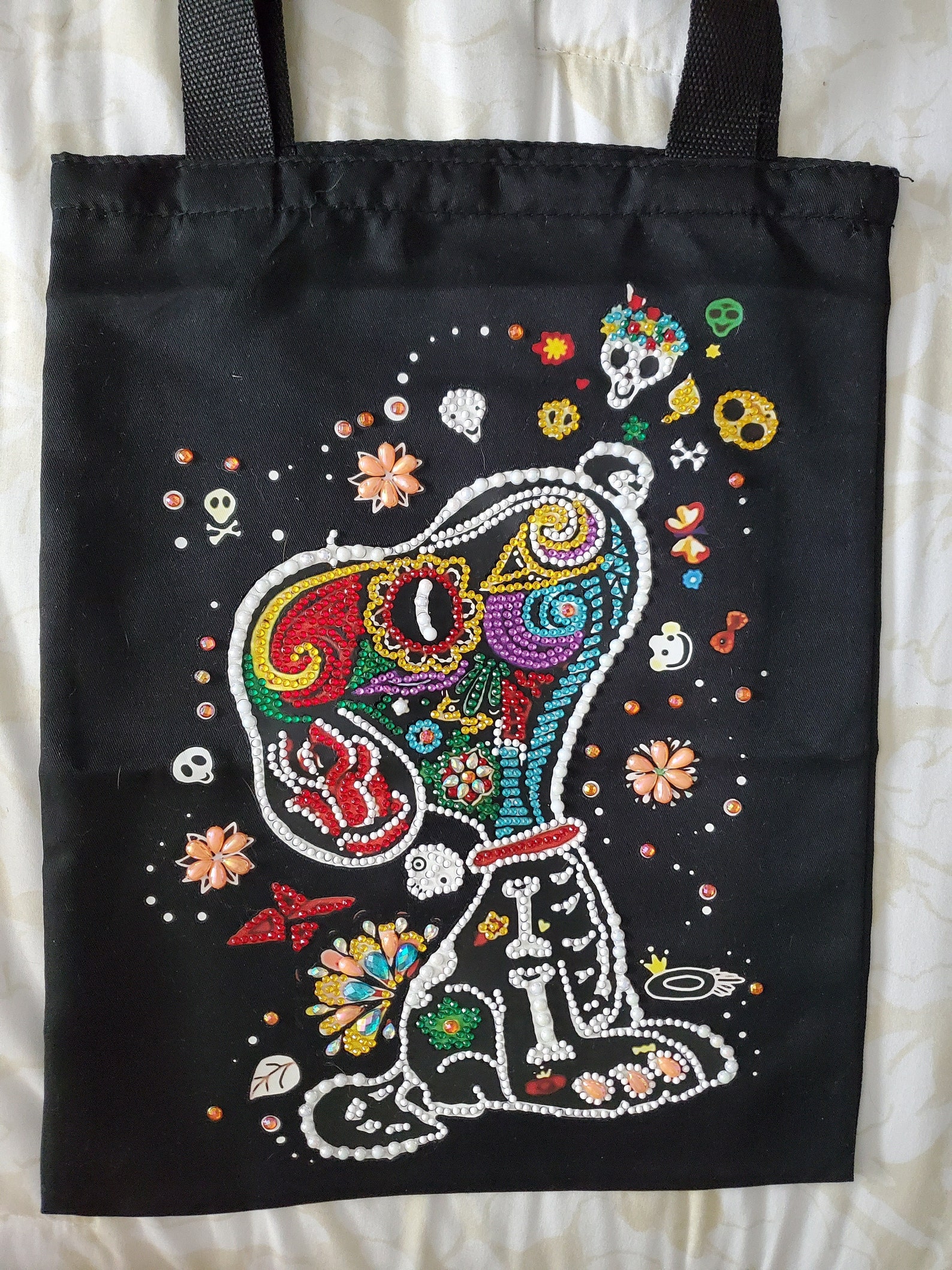 Snoopy Tote Bag Snoopy Linen Bag Snoopy Reusable Shopping Tote Bag 14.5 ...