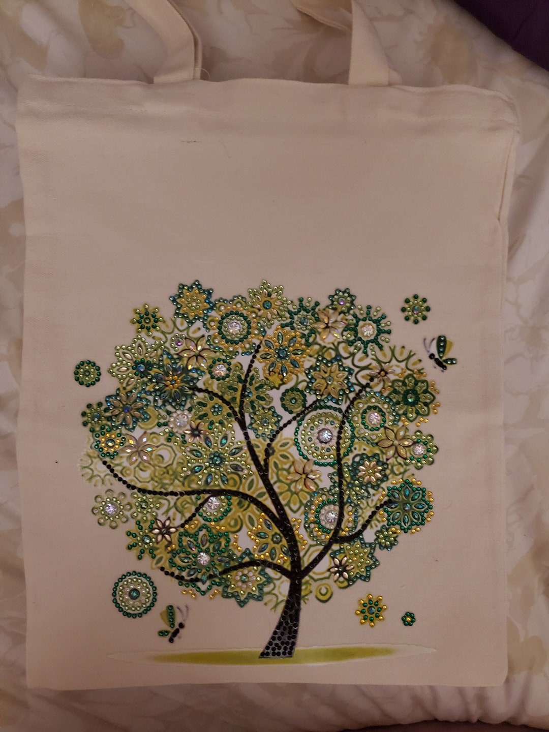 Tree Tote Bag-green Tree Fabric Tote Bag-tree Reusable Shopping ...