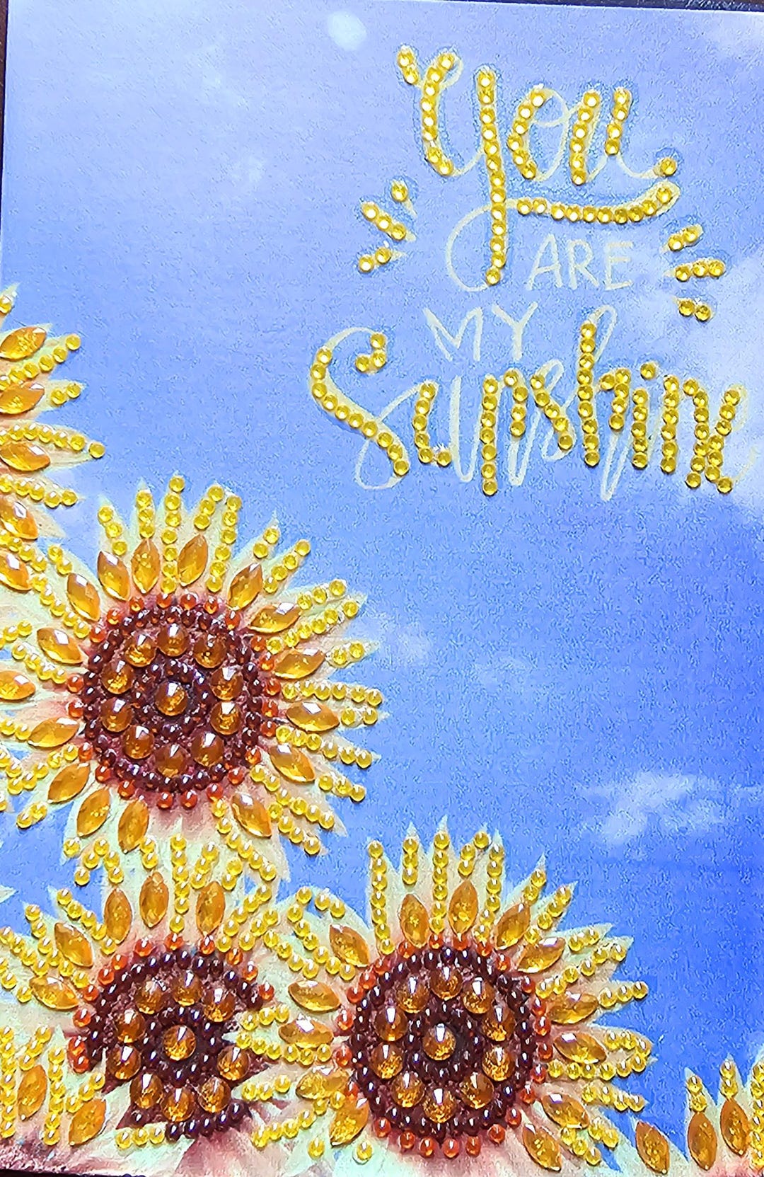 You Are My Sunshine Hand-embellished Journal - Inspirational Sunflower ...