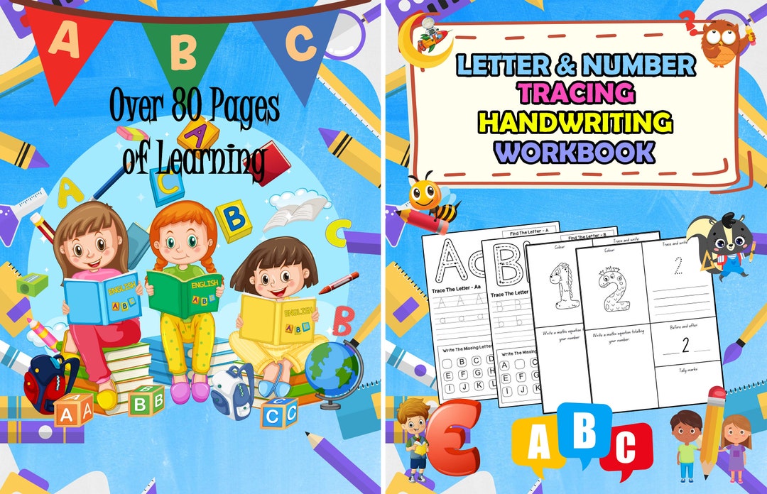 Kids Learning Workbook, Kids Preschool Worksheets for Ages 3-5, Letter ...