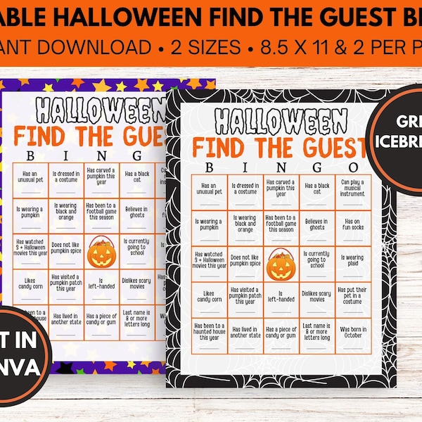 Halloween Bingo - Etsy