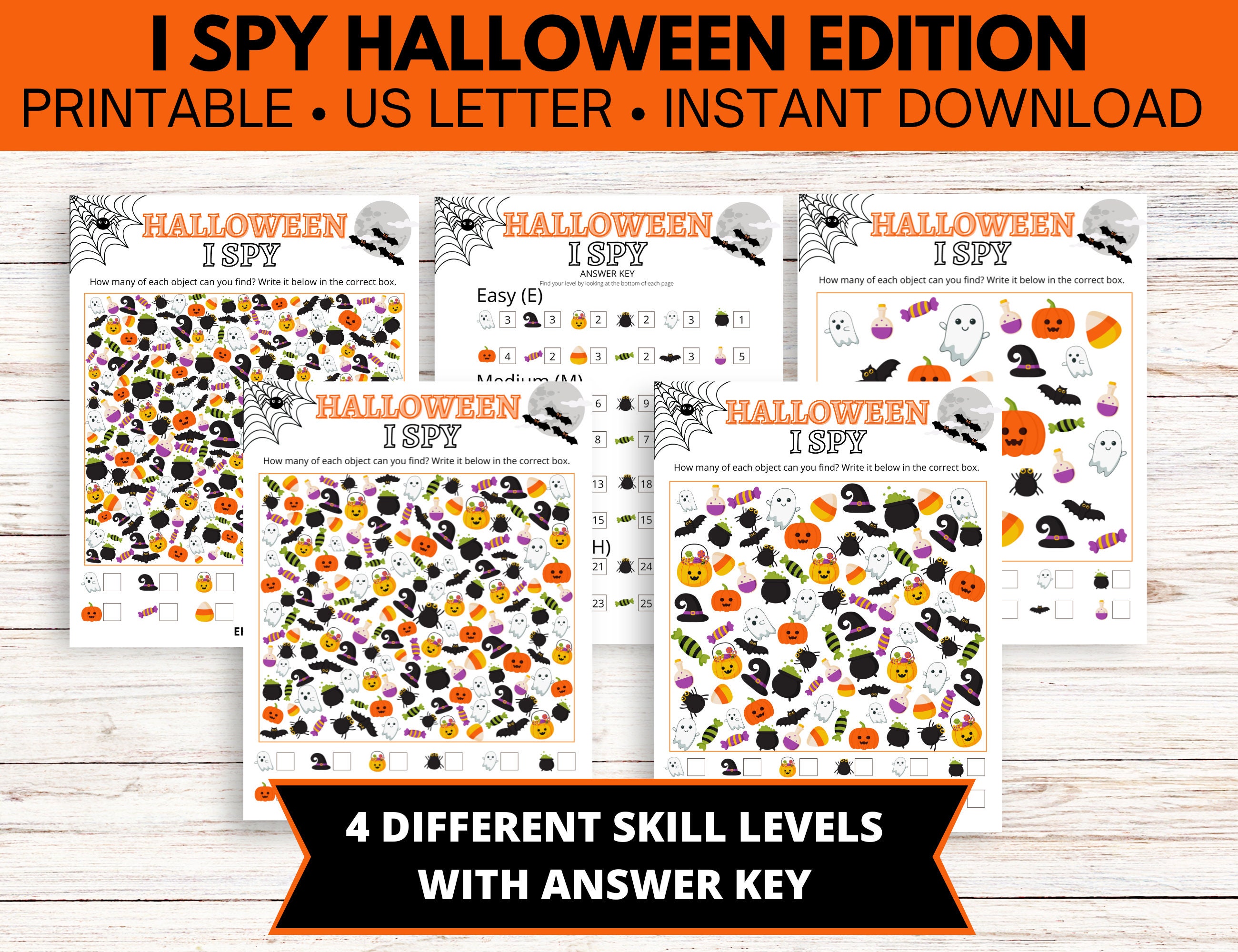 Halloween I Spy Instant Download Printable Fall Game - Etsy