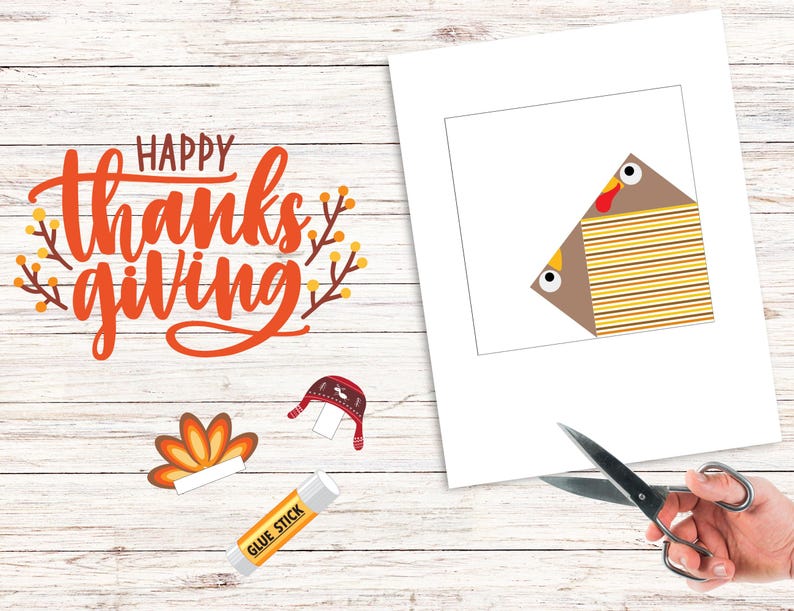Printable Turkey Corner Bookmarks for Thanksgiving – DIY Origami Kit ...
