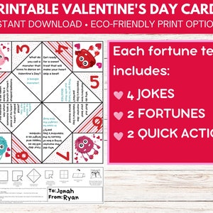 Cootie Catcher Printable Valentine's Day Cards for Kids | Fortune ...
