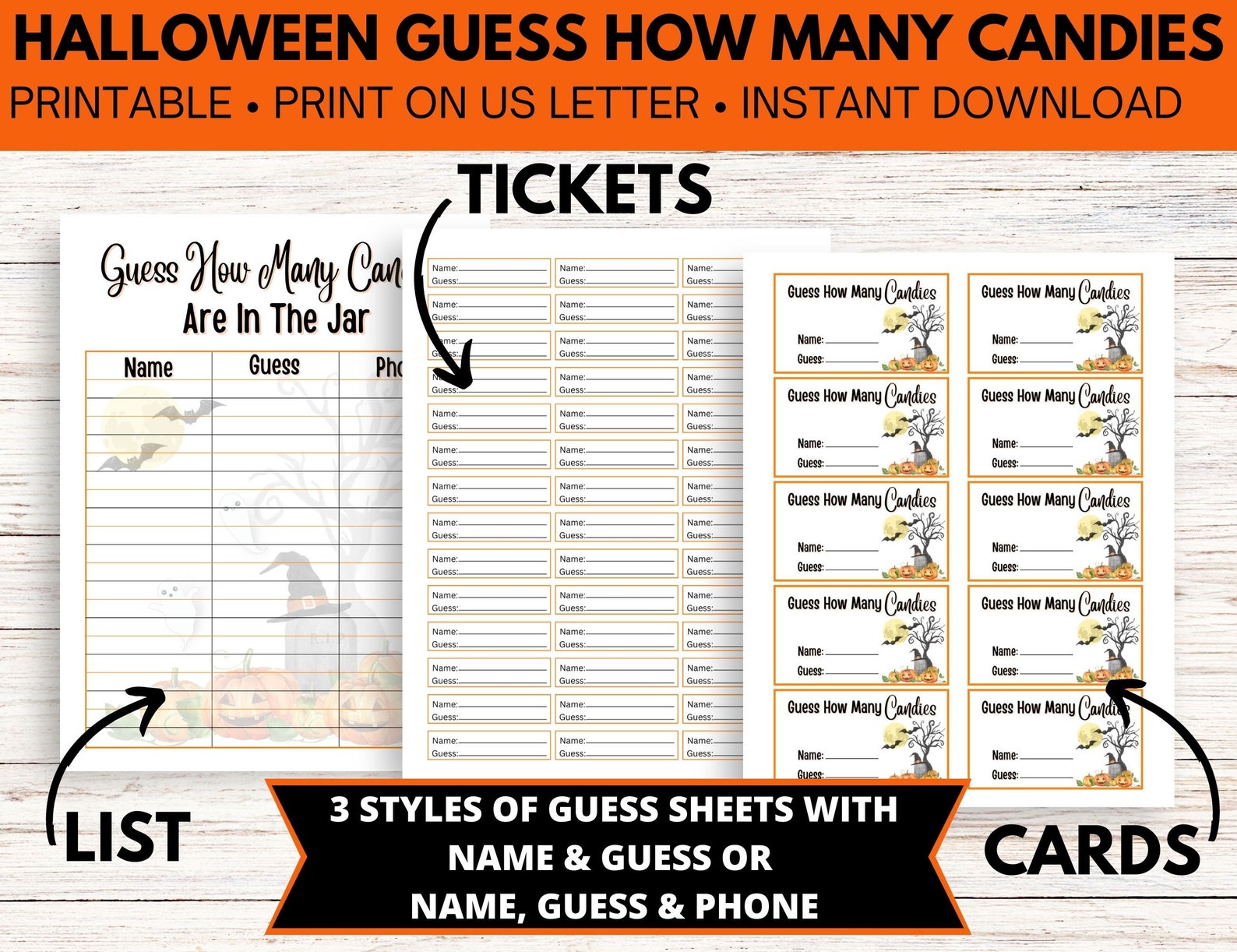 Halloween Guess How Many Candies Game Printable | How Much Candy in the ...