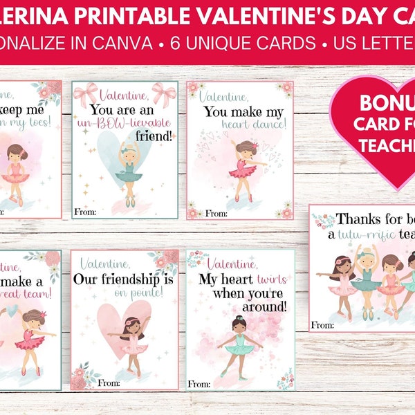 Ballerina Valentine - Etsy