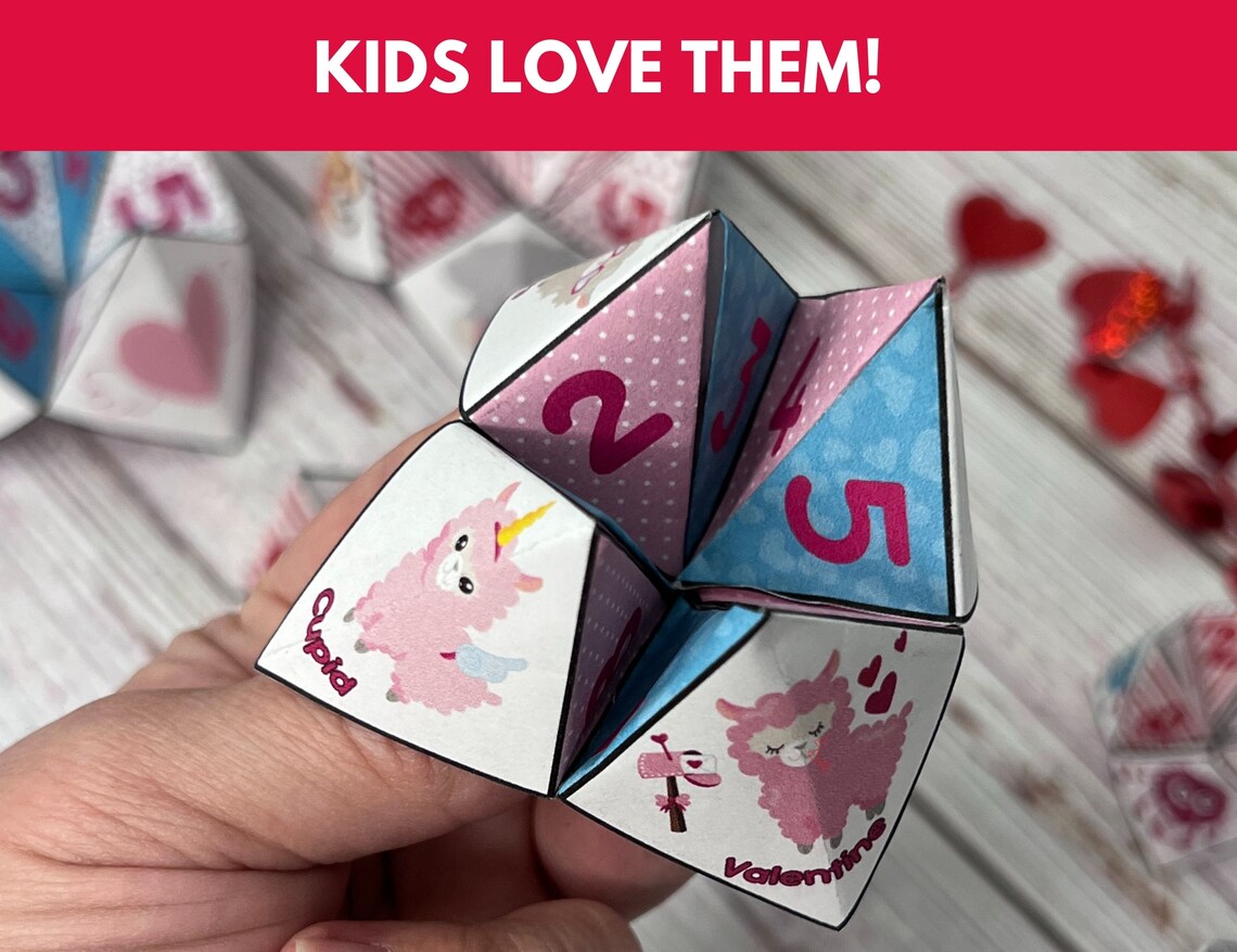 Cootie Catcher Printable Valentine's Day Cards for Kids | Fortune ...