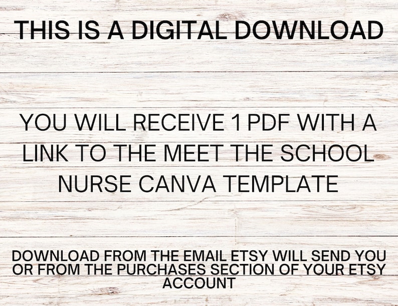 Meet the School Nurse Template | Back to School Printable Welcome ...
