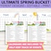 Editable Spring Bucket List With FREE Seasonal Calendars | Printable ...