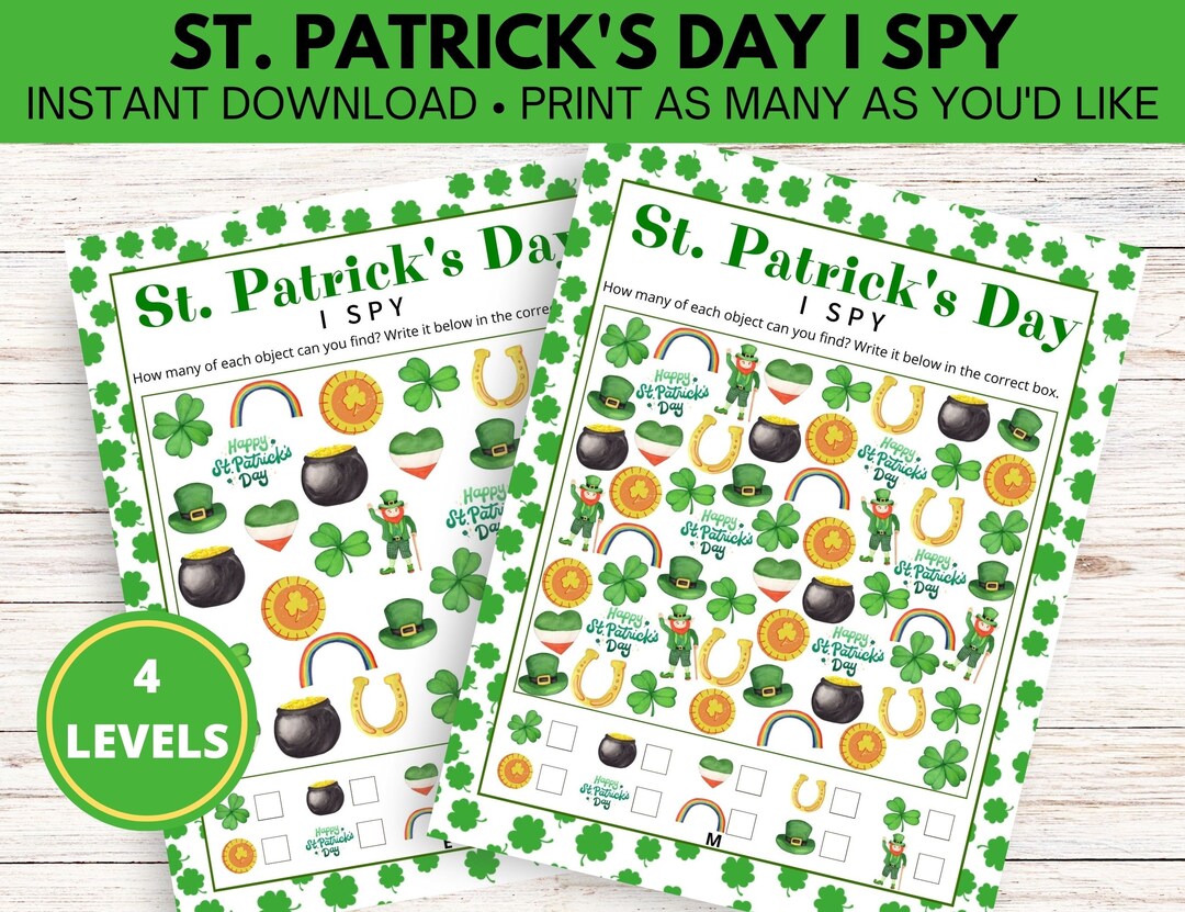 St. Patrick's Day I Spy | St. Patty's Day Look and Find Instant ...