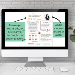 Meet the School Counselor EDITABLE Template | Customizable Meet Your ...